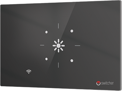 לקנות מפסק חכם לדוד שמש Switcher Touch - מתאים לקופסאת גיוויס 3 מקום - זכוכית שחורה - Giftim אונליין