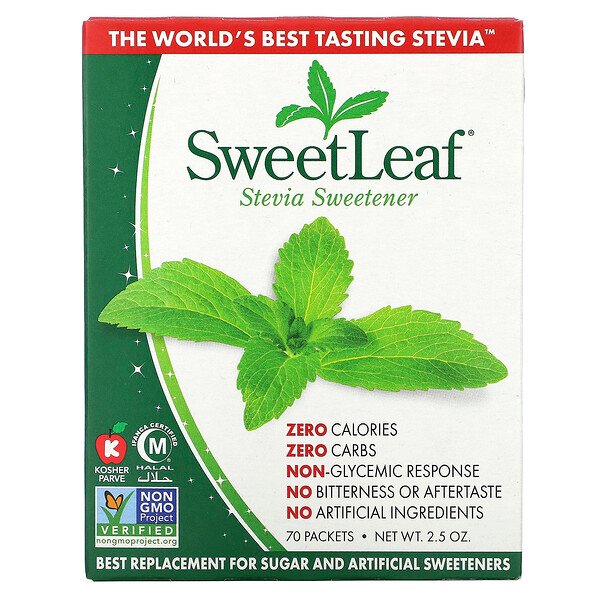 לקנות Wisdom Natural‏, SweetLeaf, ממתיק סטיביה טבעי, 70 שקיקים, 2.5 ...