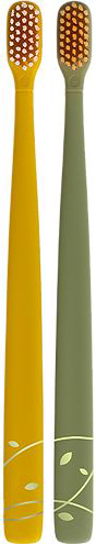 לקנות זוג מברשות שיניים צבעוניות למבוגרים Flipper TWIGO ירוק/צהוב ...