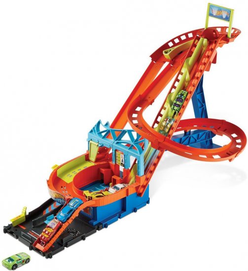 לקנות ערכת מסלול Hot Wheels City Roller Coaster Rally - Giftim אונליין