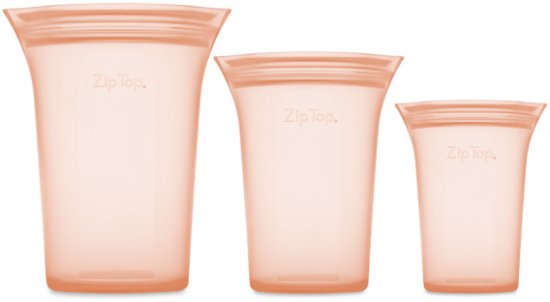 לקנות סט 3 מכלים לאחסון מזון Zip Top - גודל 12/15/17 ס''מ - צורת כוסות ...