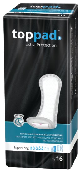 לקנות תחבושת היגיינית ארוכה מבית Top Pad במידה סופר לונג - סך הכל 16 ...