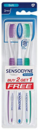 לקנות מברשת שיניים Sensodyne Sensitive Soft - סך הכל 3 יחידות - Giftim ...