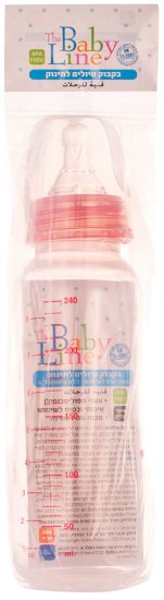 לקנות בקבוק טיולים לתינוק Baby Line צבע ורוד - נפח 240 מ''ל - Giftim ...