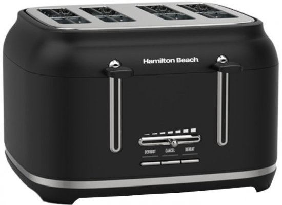 לקנות מצנם 4 פרוסות Hamilton Beach 22702-IS-BM - שחור מט - Giftim אונליין