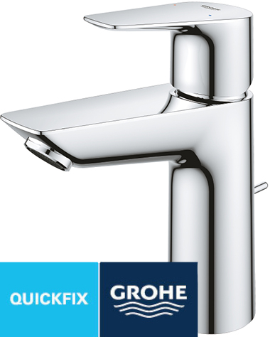 לקנות ברז קבוע לכיור עם ידית GROHE דגם Start Edge גודל M - צבע כרום ...