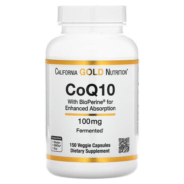 לקנות California Gold Nutrition‏, CoQ10 עם BioPerine, ‏100 מ"ג, 150 ...