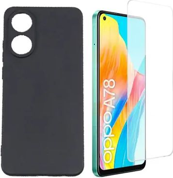 לקנות ערכת כיסוי מגן + מגן מסך ל-Oppo A78 4G (CPH2565) - צבע שחור ...