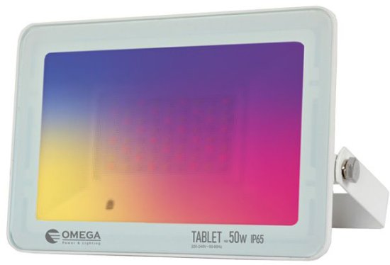 לקנות פנס הצפה Omega TABLET SMD LED 50W - כולל שלט גוף בצבע לבן גוון ...