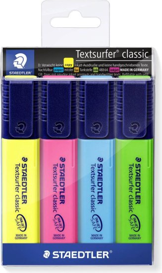 לקנות חבילת מרקרים 4 צבעים מבית Staedtler Classic - Giftim אונליין