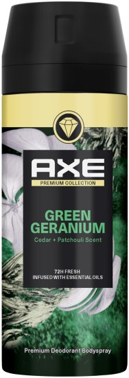 לקנות Axe - פרימיום דאודורנט ספריי גוף לגבר Green Geranium - נפח 150 מ ...